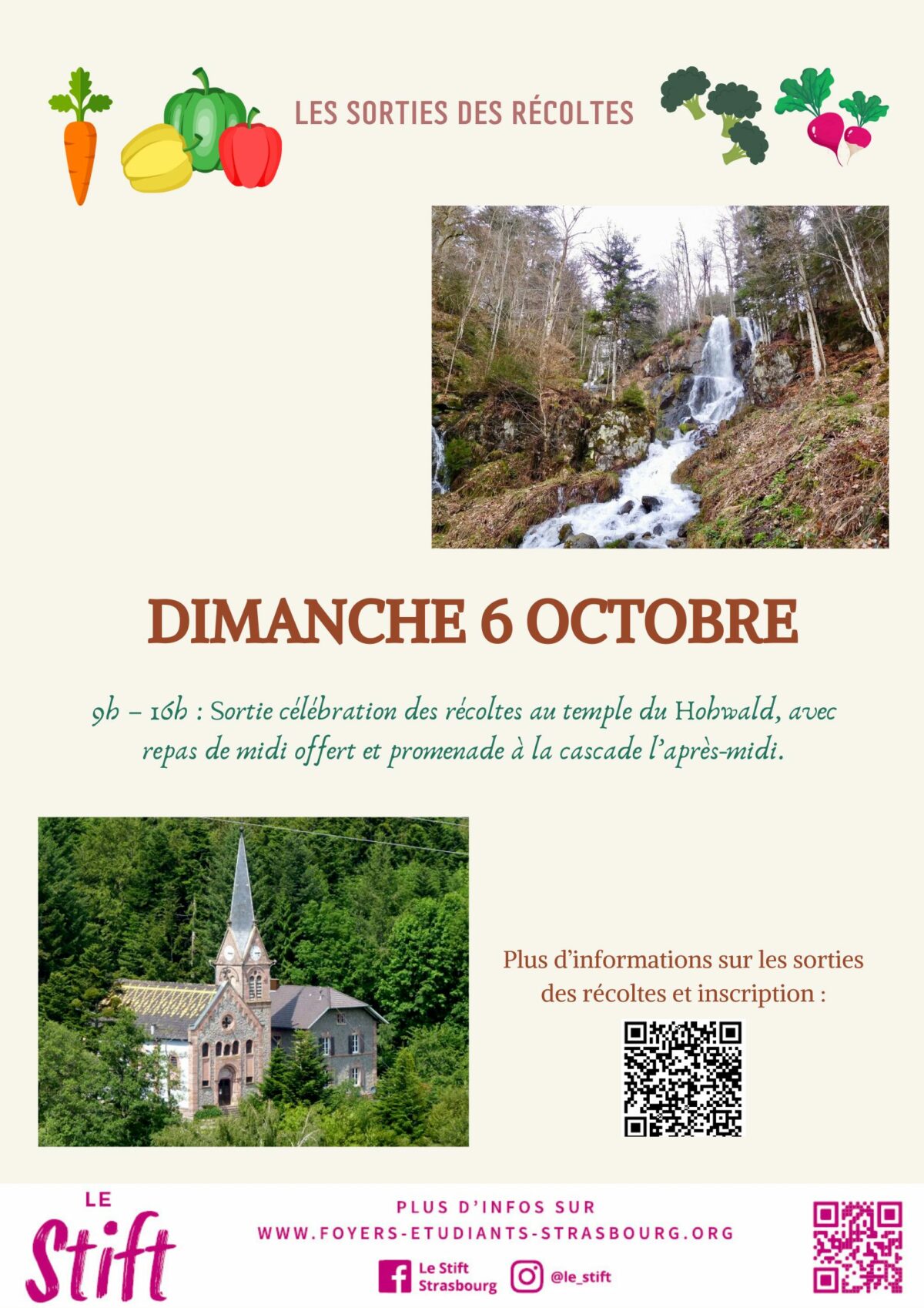 Sorties des récoltes - culte au Hohwald - Le Stift