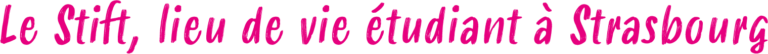Le Stift, lieu de vie étudiant Strasbourg - Foyers, Resto'U, Médiathèque